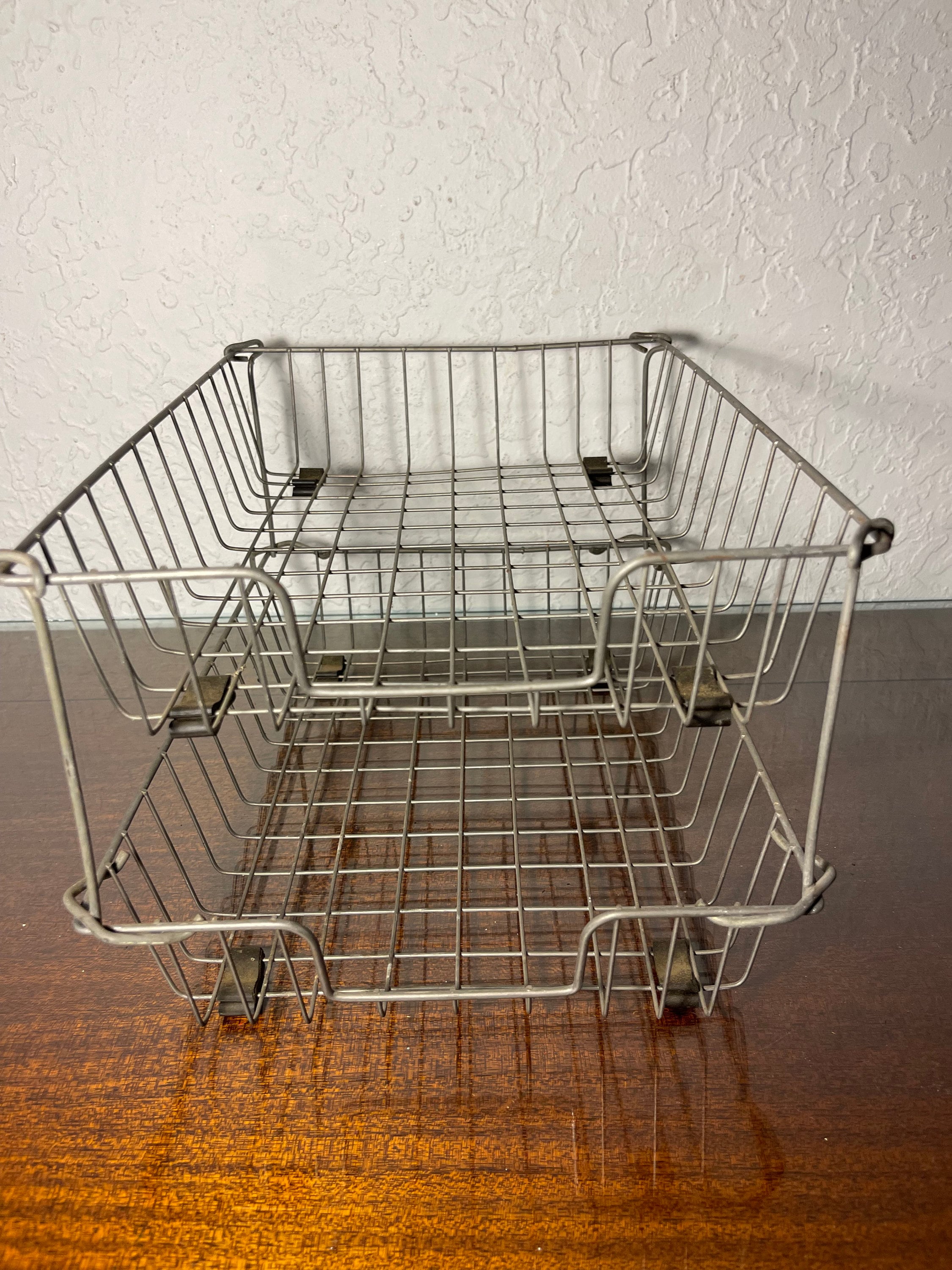 Vintage Wire Paper Trays With Rubber Feet Tiered Paper Tray Office ...