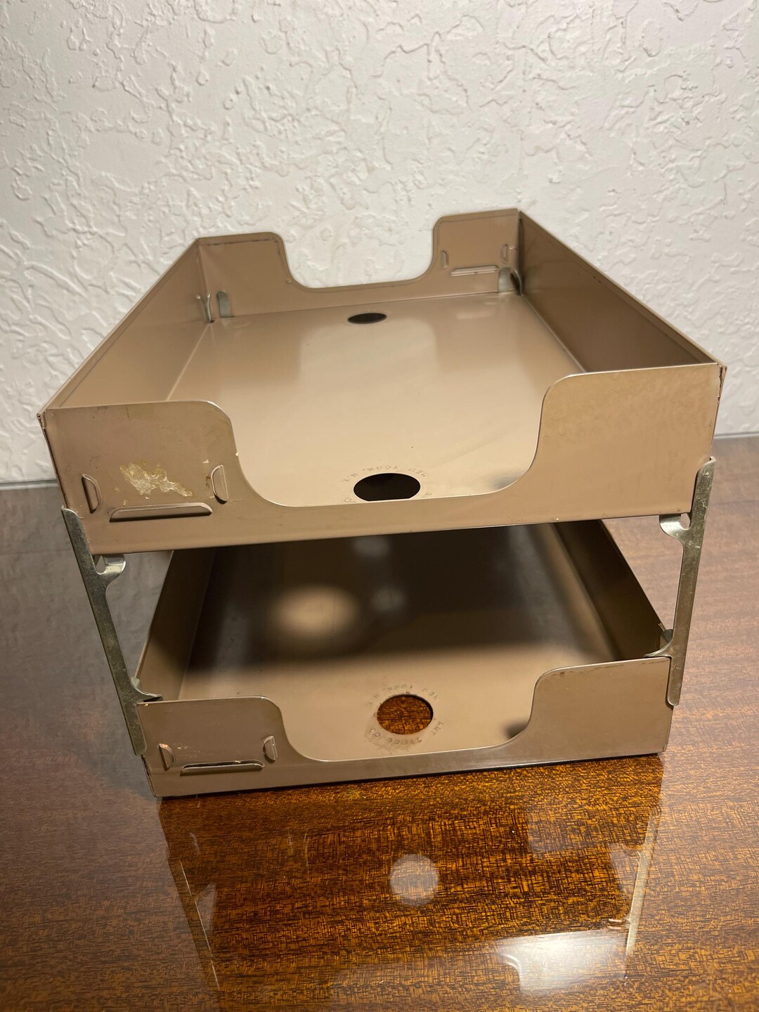 Art Steel Co Stackable Metal Paper Tray Office Trays Vintage MCM Office ...