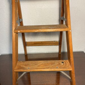 Vintage Wooden Stepladder Stepstool Kelly W-2 Ladder 1980s Wood Ladder ...
