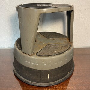 Vintage KIK Step Rolling Library Stoop Cramer Industries Gray Step ...