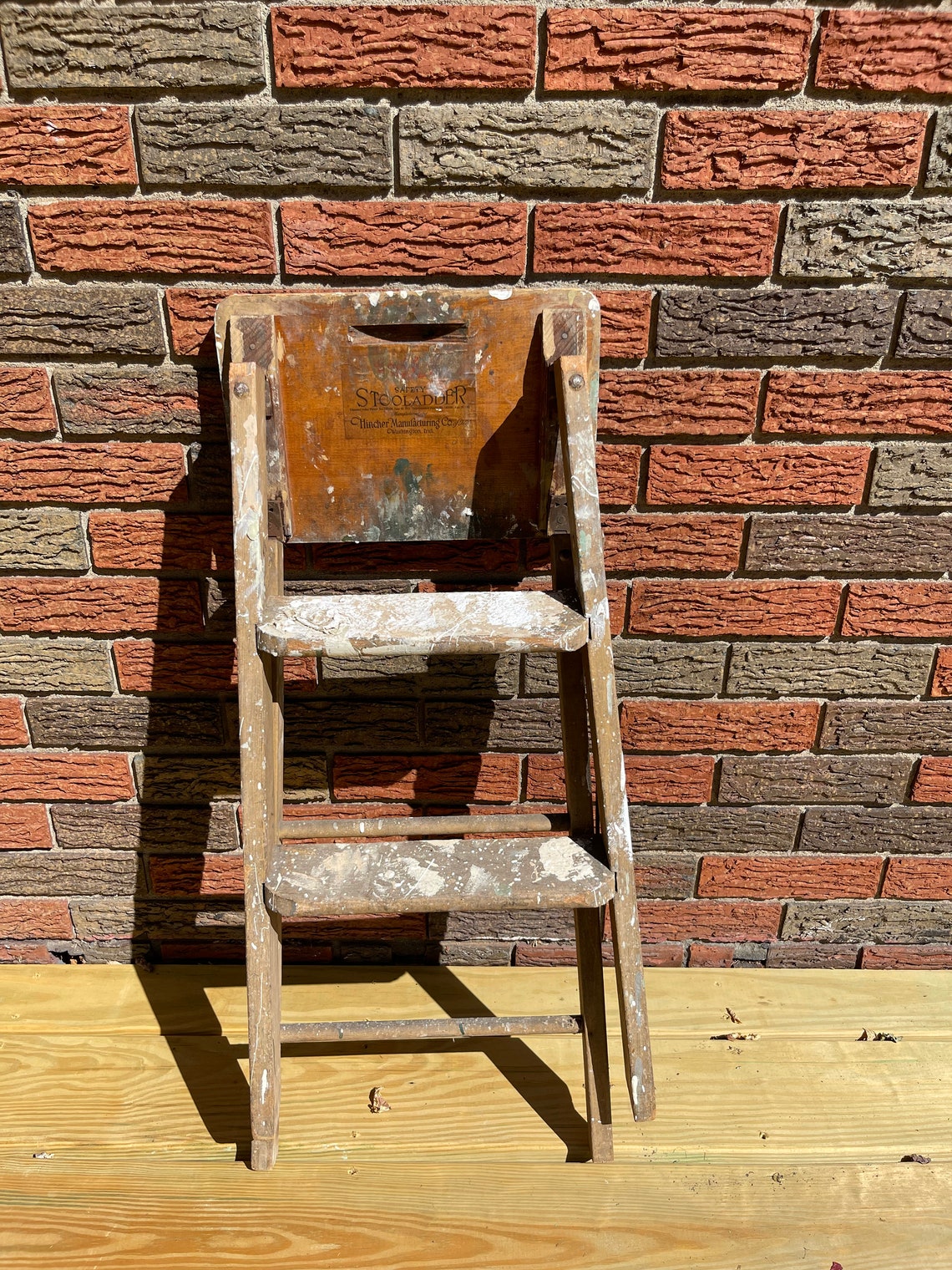 Vintage Wooden Ladder. Antique Step Ladder Step Stool. Goodform ...