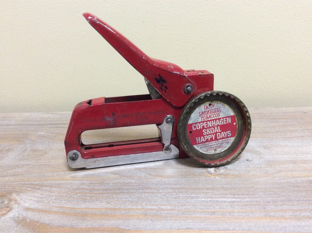 Vintage Red Swingline Staple Gun Tacker Staple Gun Tool Industrial Red ...