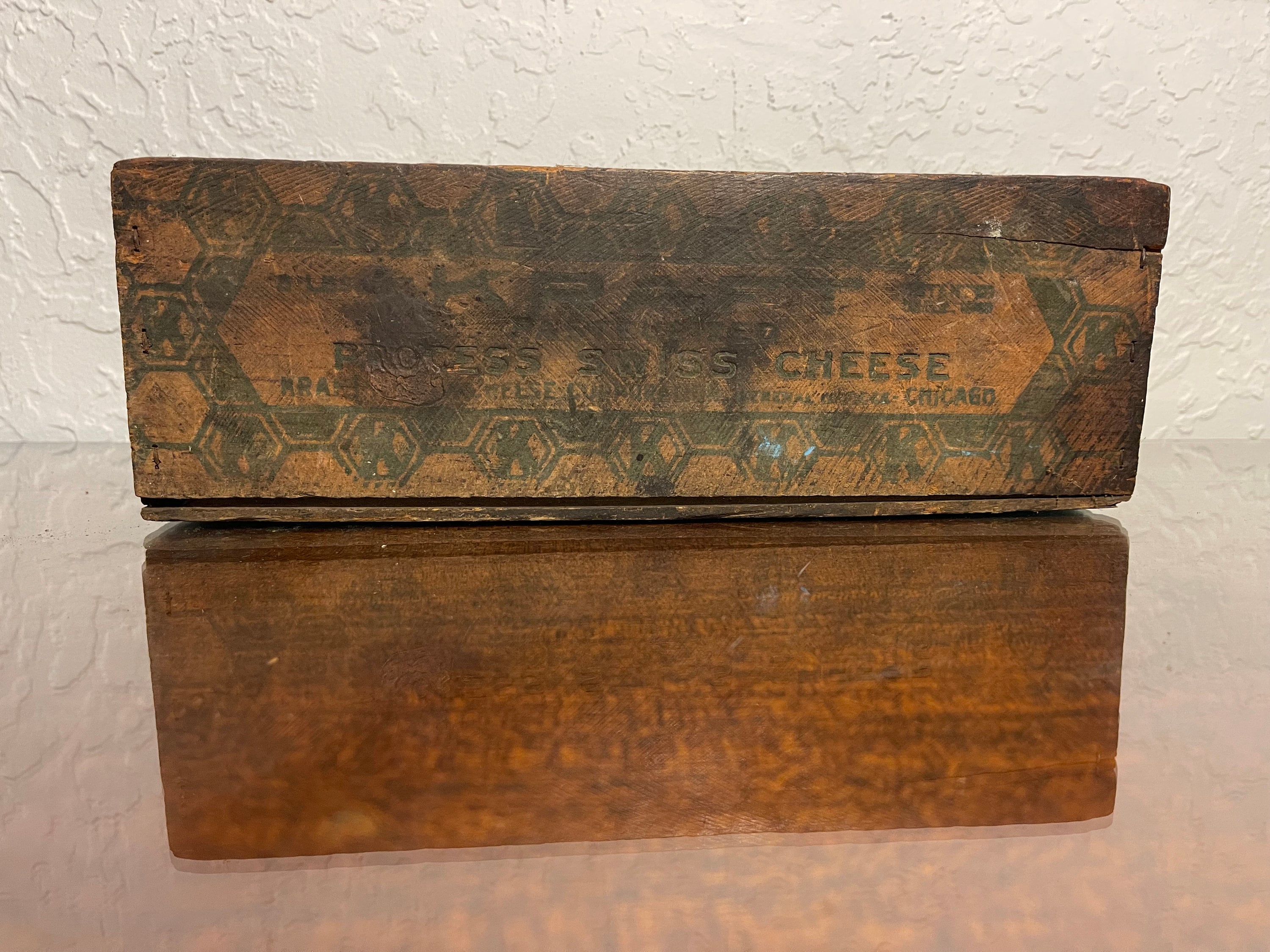 Vintage Kraft Swiss Cheese Wooden Box Advertisement Box Wood Box ...