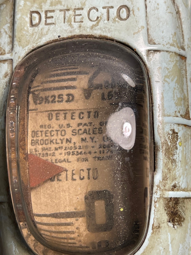 Vintage Atomic Detecto Bathroom Scale Bubble Glass Mint Green and Black ...