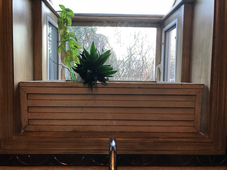 Rustic Wood Flower Planter Window Box Vintage Country Primitive Wood ...