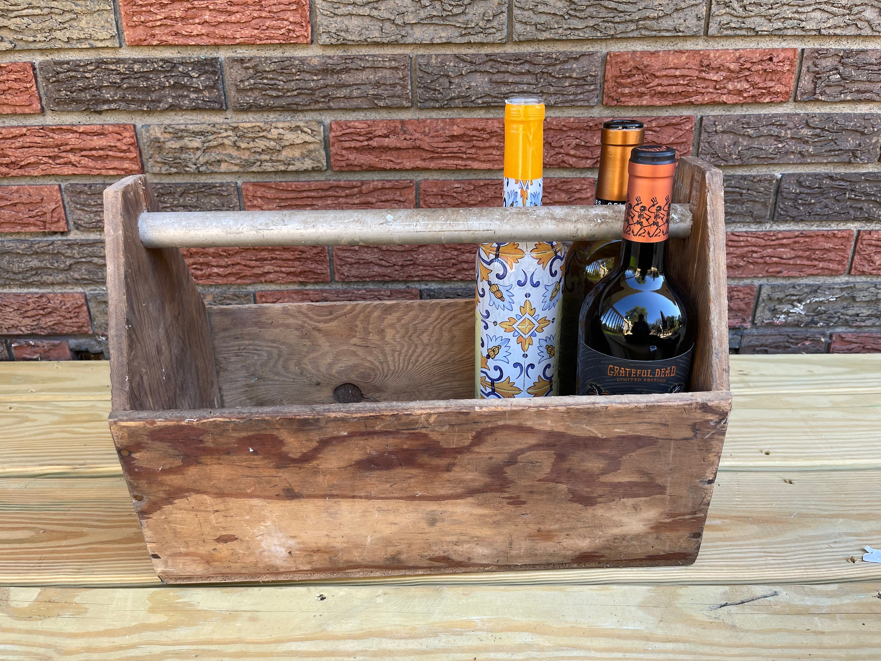 Vintage Handmade Wooden Tool Box Tool Tote Wooden Caddy - Etsy