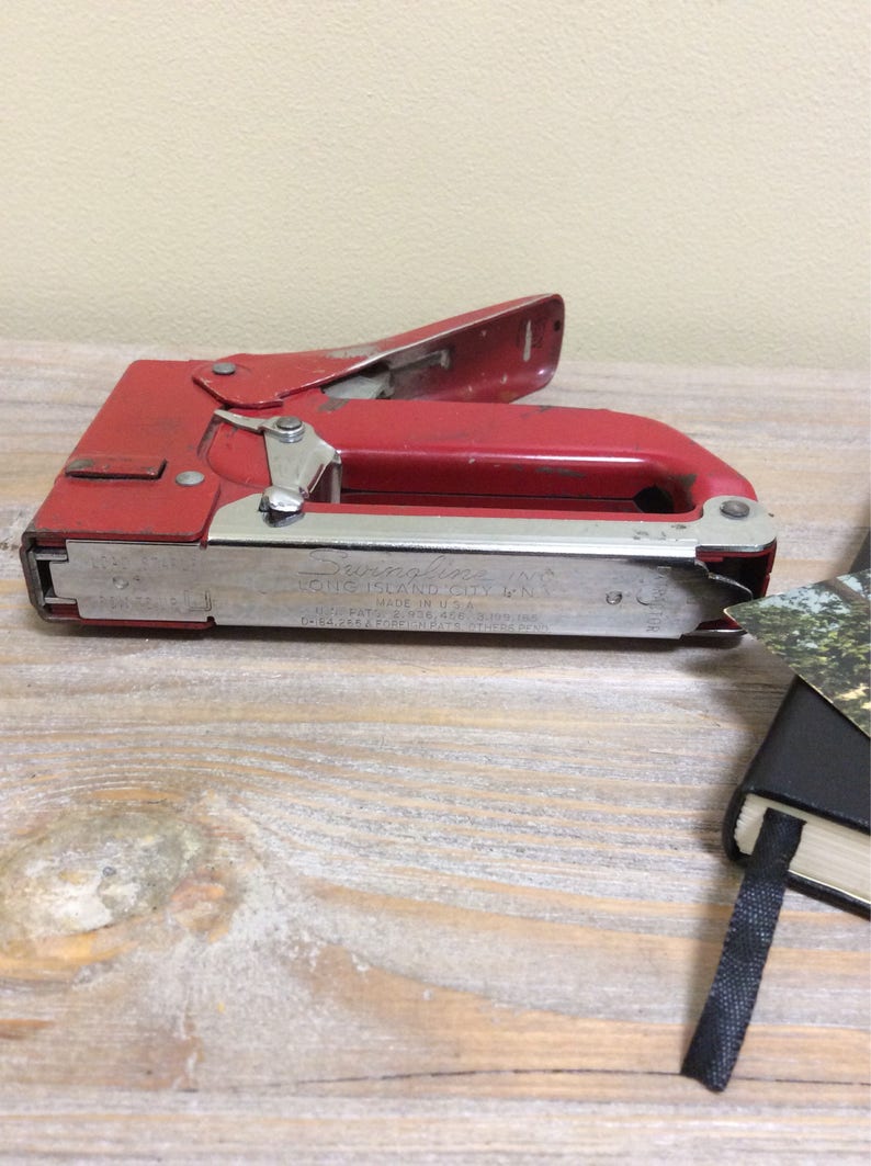 Vintage Red Swingline Staple Gun Tacker Staple Gun Tool - Etsy