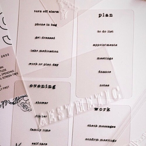 Set of 4 Custom Task Cards Task Reminder Card Planner - Etsy