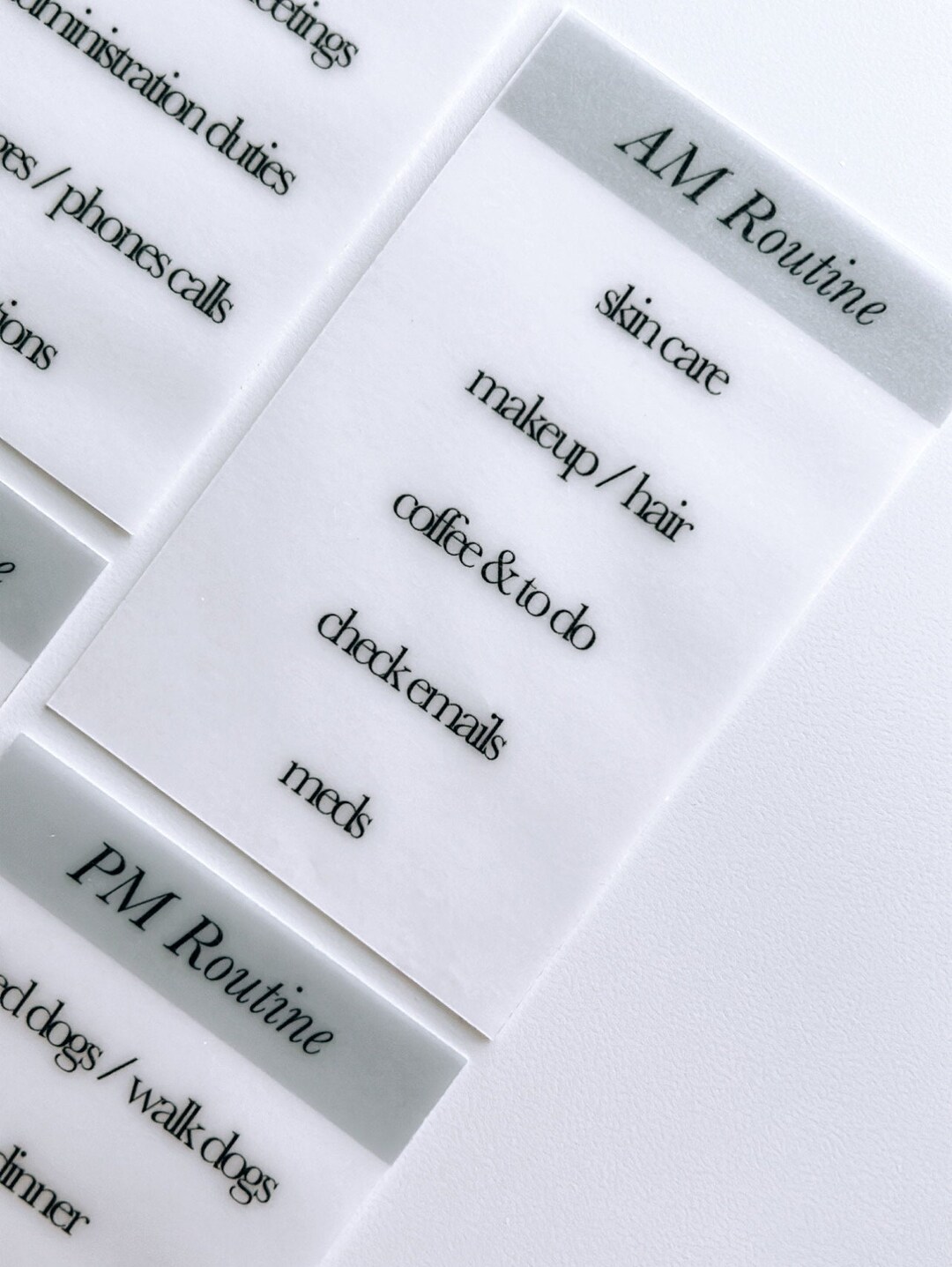 Set of 4 Custom Task Cards Task Reminder Card Planner - Etsy