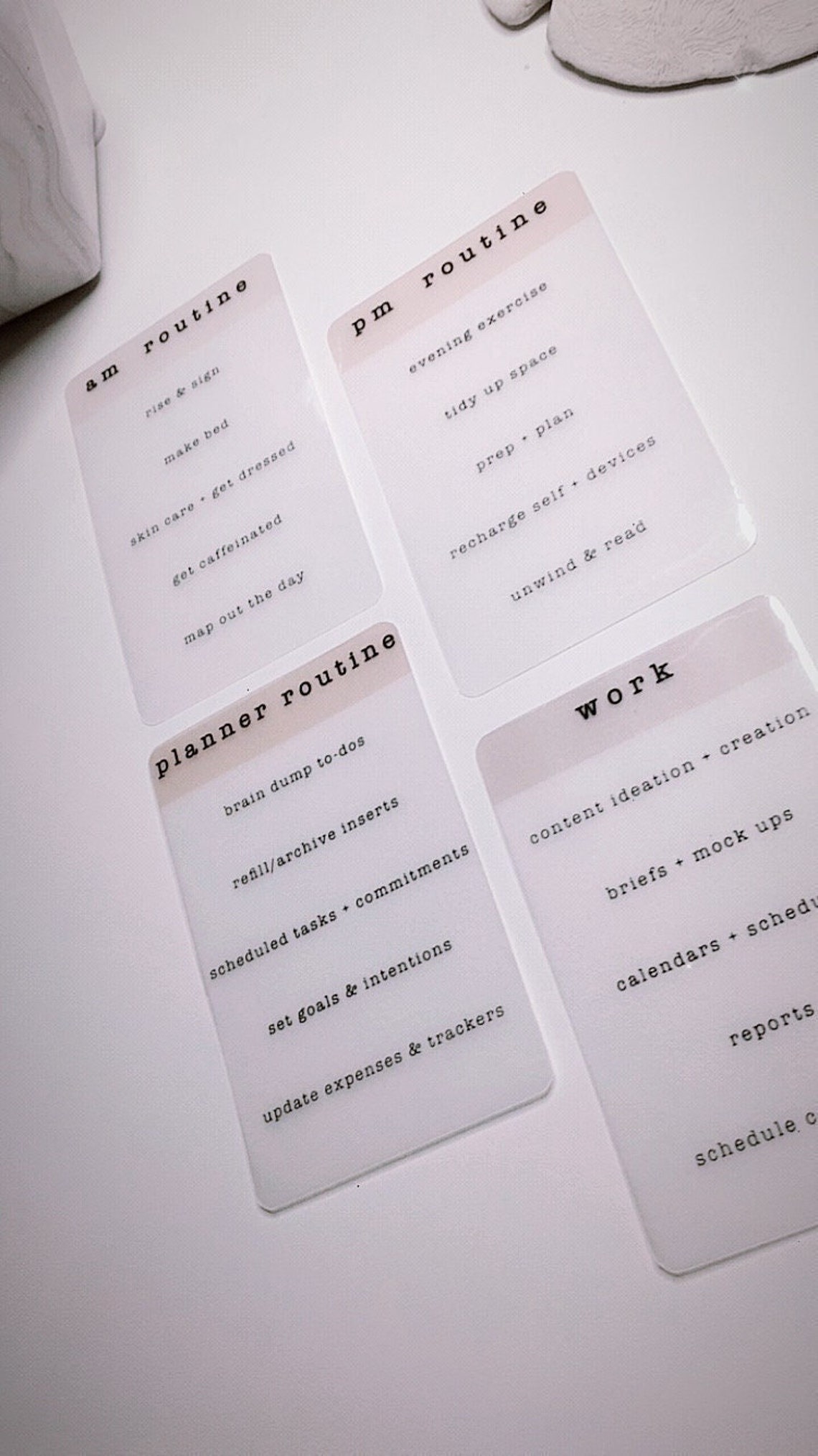 Set of 4 Custom Task Cards Task Reminder Card Planner | Etsy