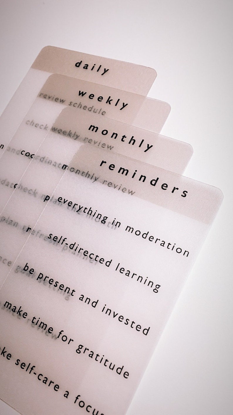 Set of 4 Custom Task Cards Task Reminder Card Planner - Etsy