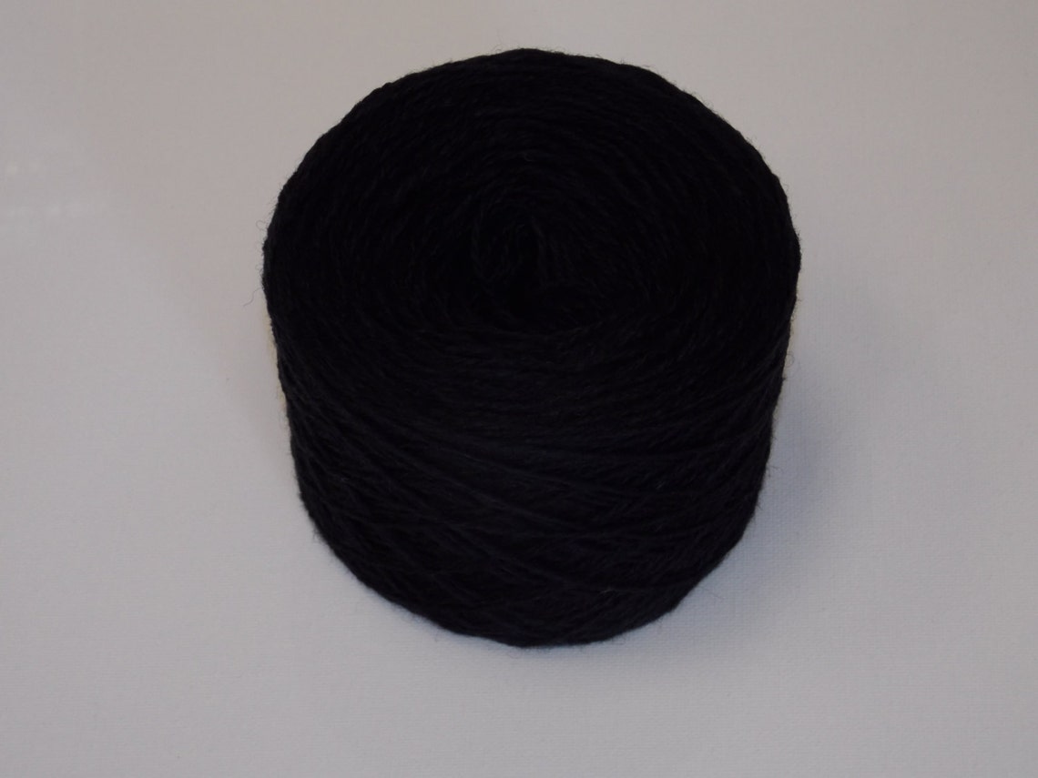Natural Black 100% Quality PURE Lambswool Yarn, 100g for Hand and ...