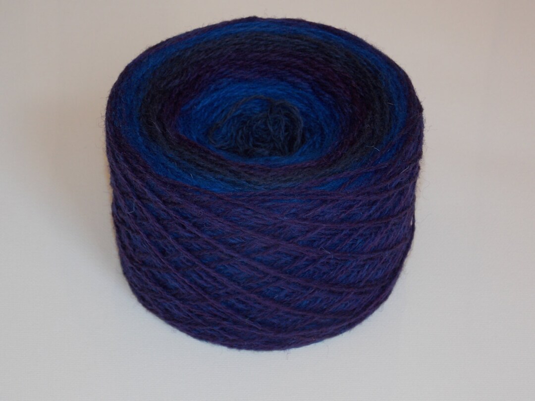 Kauni Dark Violet/blue 100% Quality PURE Lambswool Yarn 100g - Etsy
