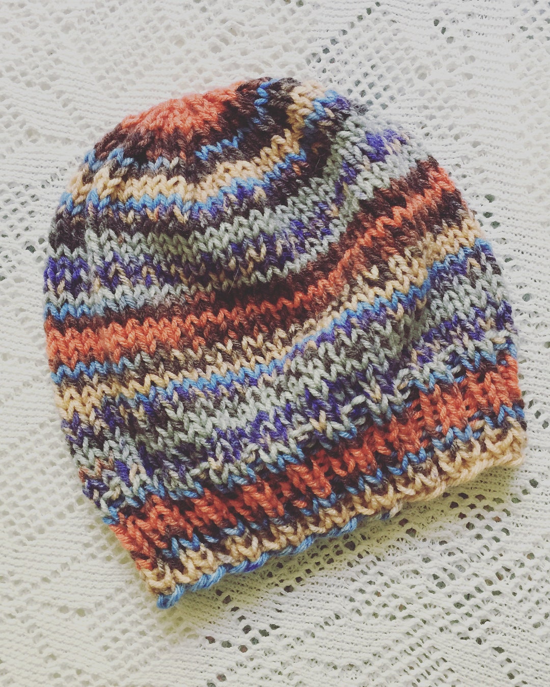Knit Pattern: Easy Knit Print Hat, Pattern for a Specific Yarn, US ...