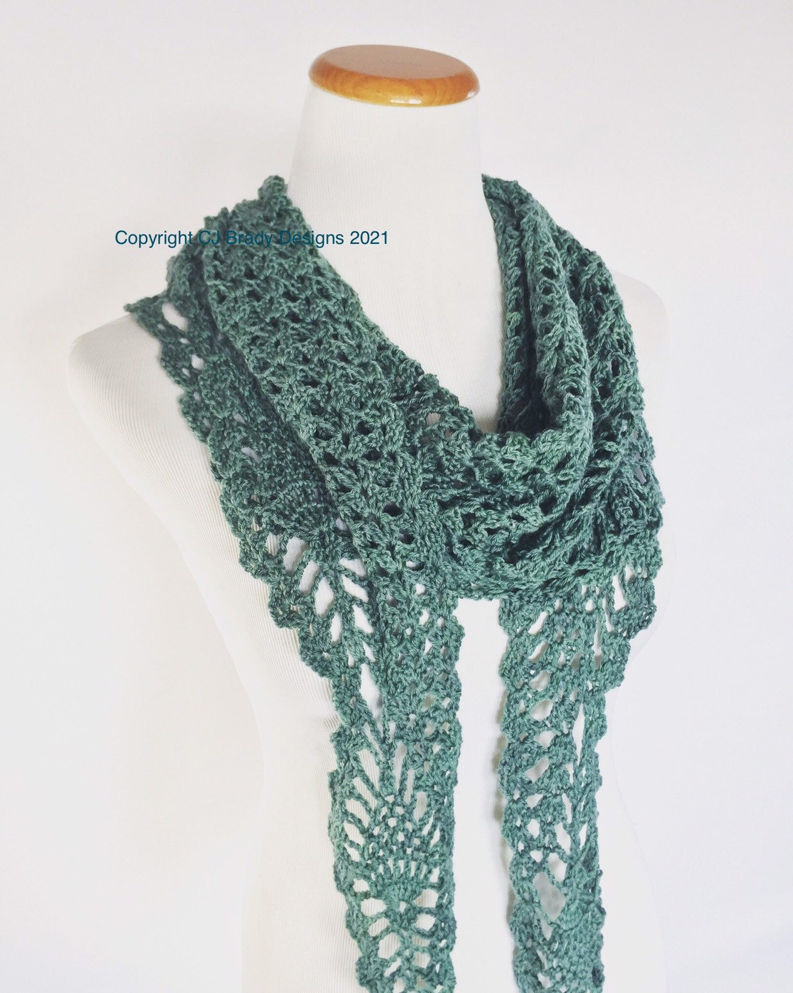Crochet Pattern: Fresh Pineapple, Crochet Scarf, Crocheted, Crocheting ...