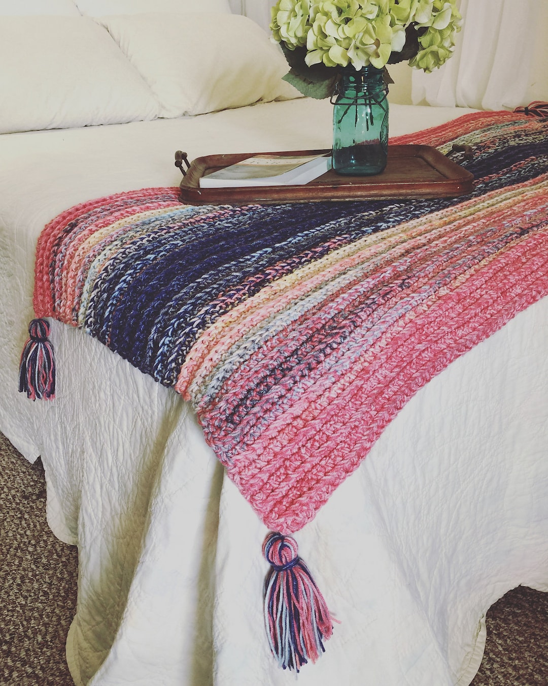 Crochet Pattern: Just Marl It Throw - Etsy