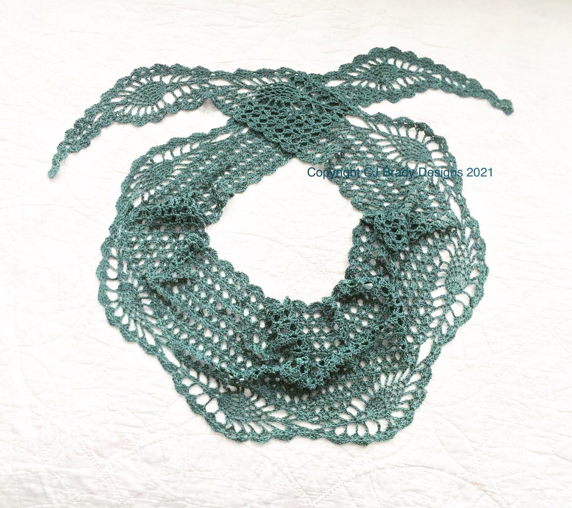 Crochet Pattern: Fresh Pineapple Crochet Scarf Crocheted | Etsy