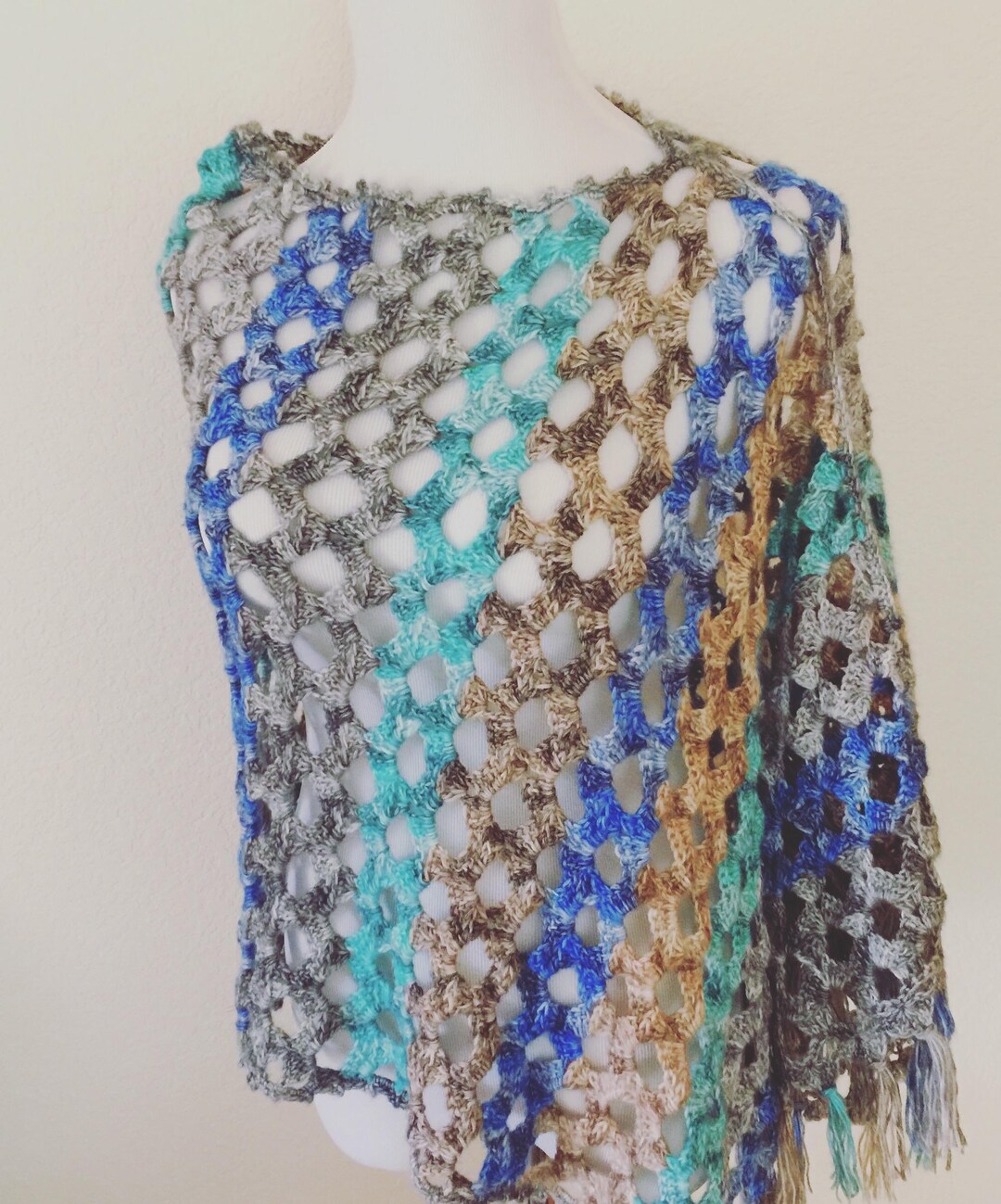 Crochet Poncho Pattern: Wide Open Spaces - Etsy