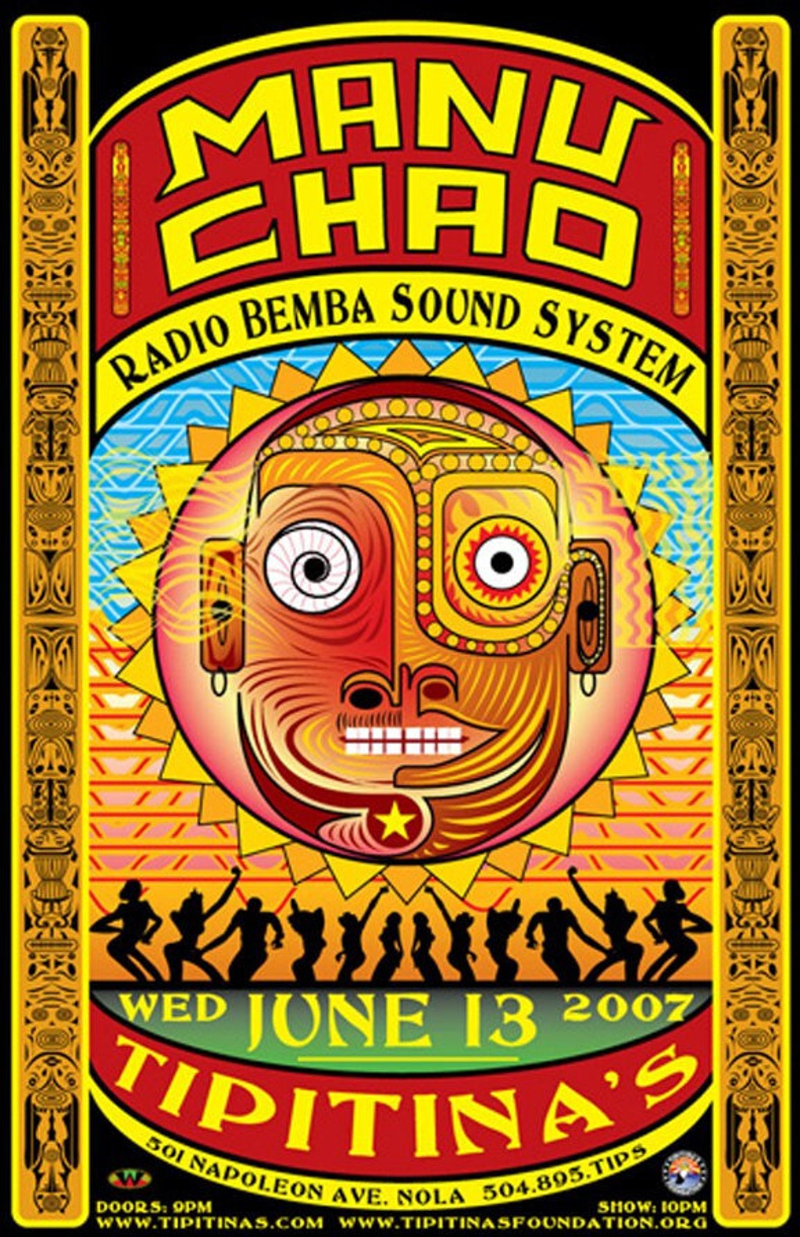 11x17 Color Poster for Manu Chao at World Famous Venue Tipitina's of ...