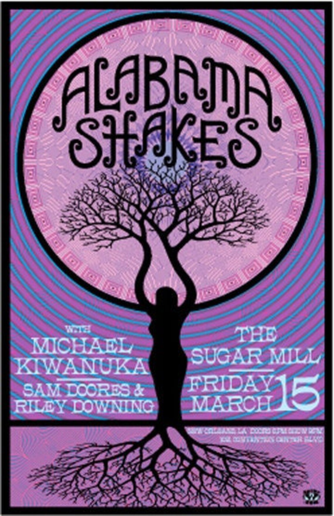 11x17" Color Poster for Alabama Shakes and Michael Kiwanuka at the ...