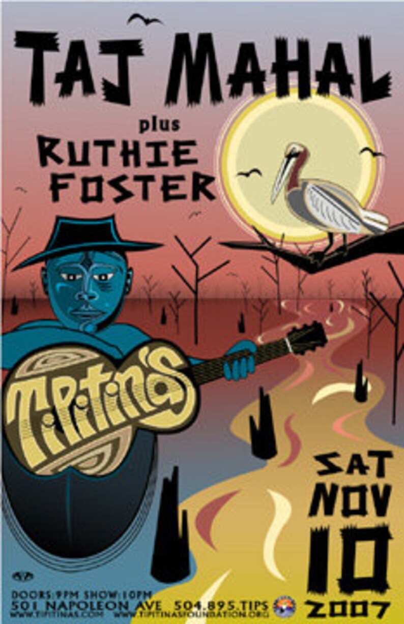 11x17" Color Poster for Taj Mahal and Ruthie Foster at World Famous New ...