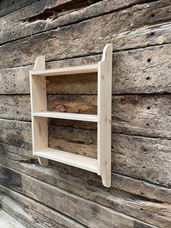 3 Tier Wall Shelf 15cm Deep Books Cook Kitchen Display Shelves in Various Widths