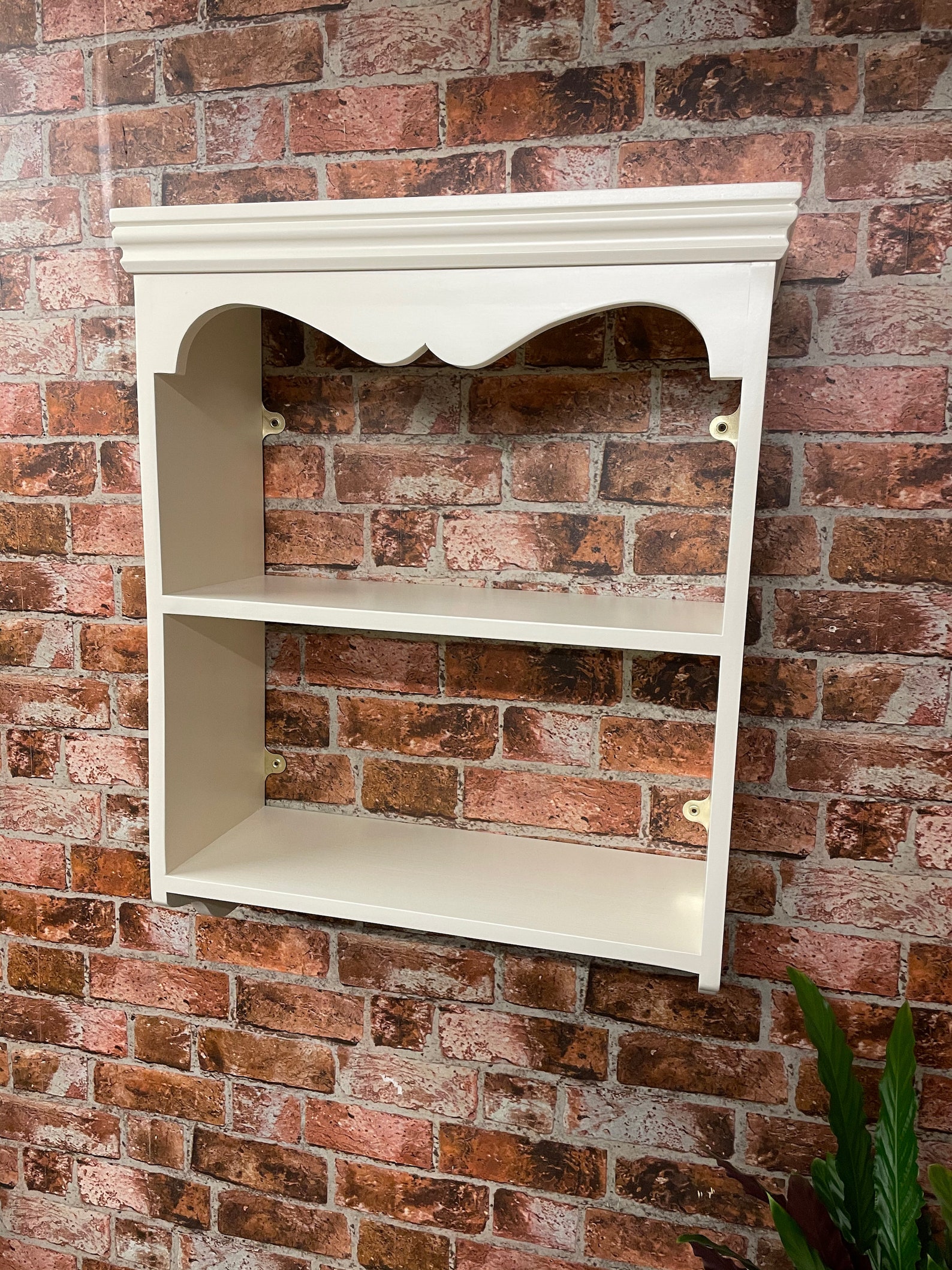 Cottage Wall Shelf Bookcase Kitchen Spice Rack Solid Wood | Etsy