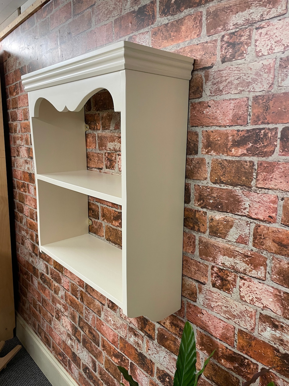 Cottage Wall Shelf Bookcase Kitchen Spice Rack Solid Wood | Etsy