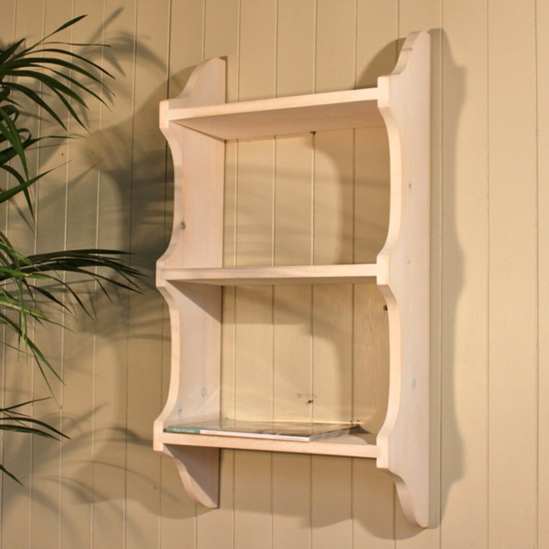 Cutaway 3 Tier Wall Shelf, Bookshelf, Display Shelves in Various Widths ...