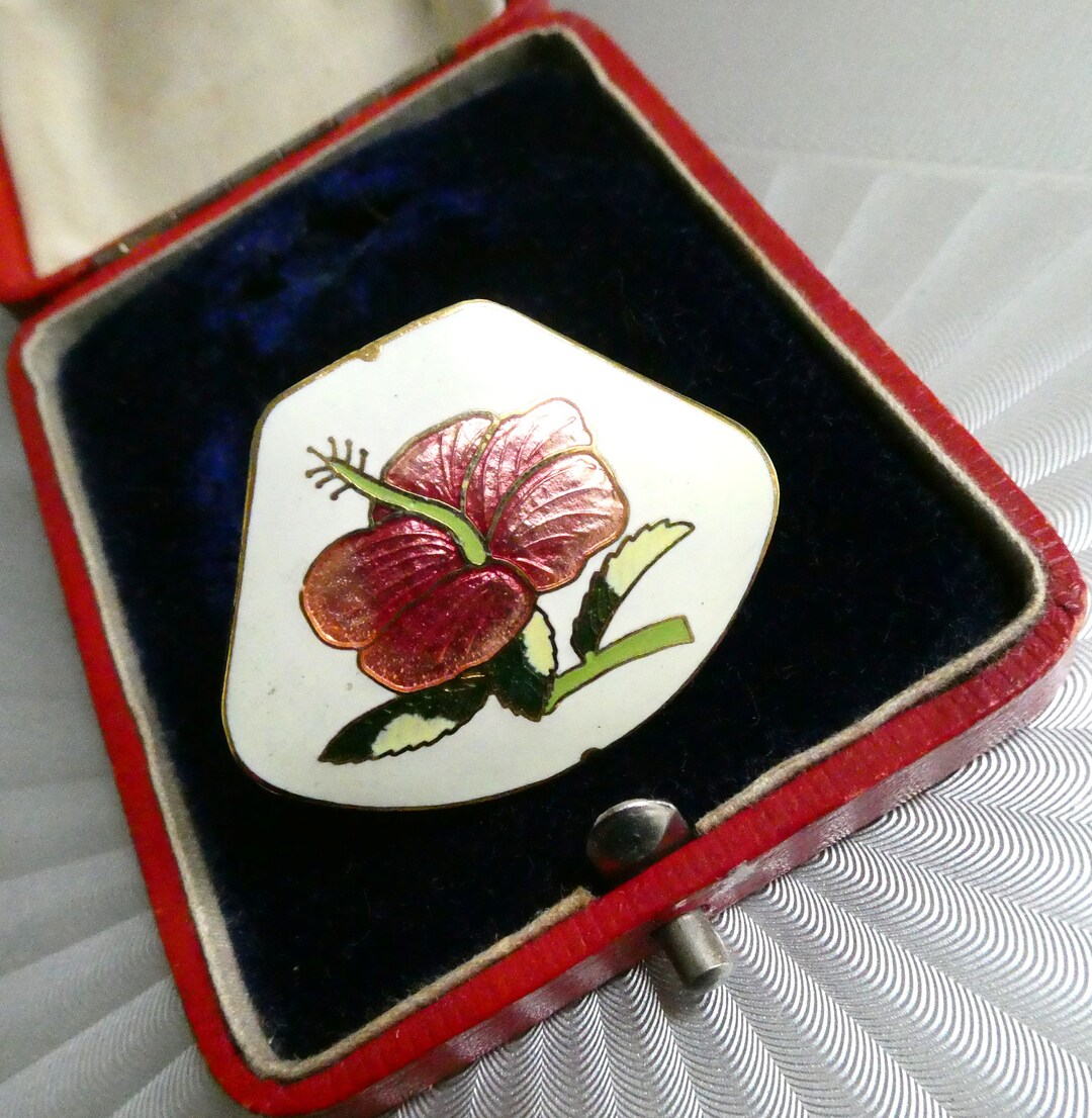 Vintage Scarf Ring, Fine Cloisonne Enamel 1980s Fastener Clip - Etsy