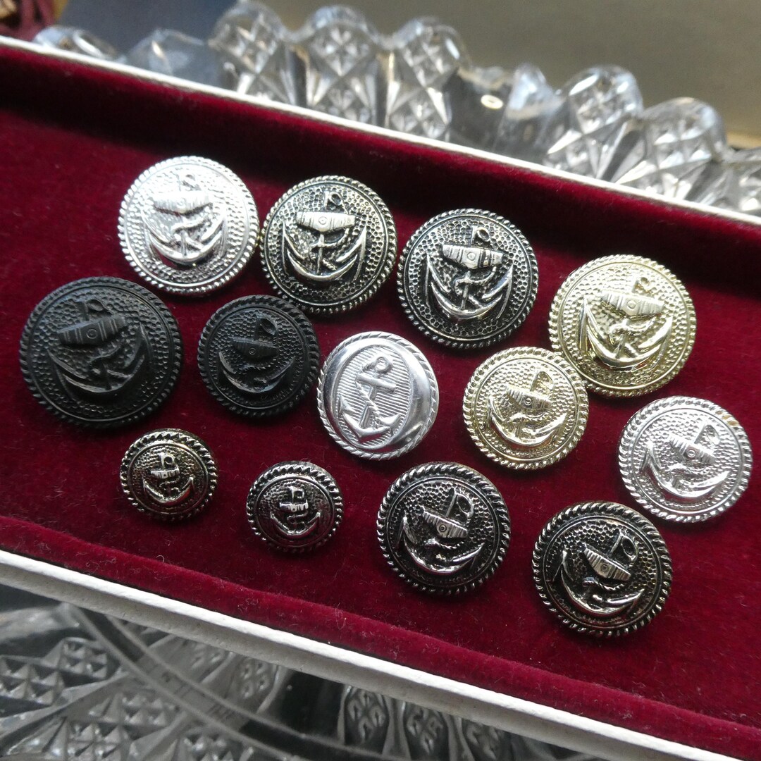 Vintage Anchor Buttons Lot British Celluloid Nautical Sailing Naval ...
