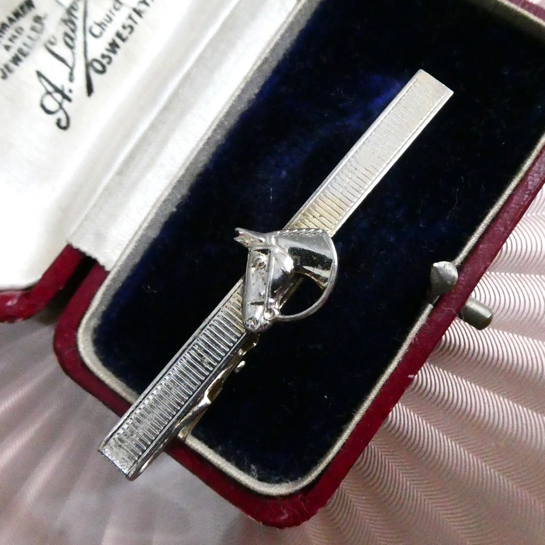 Vintage 70s Racing Nippy Clip, Stratton Imitation Equestrian Tie Bar - Etsy