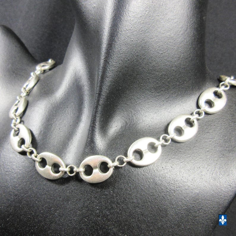 Charming Pewter Italian Style Links Necklace - Etsy UK