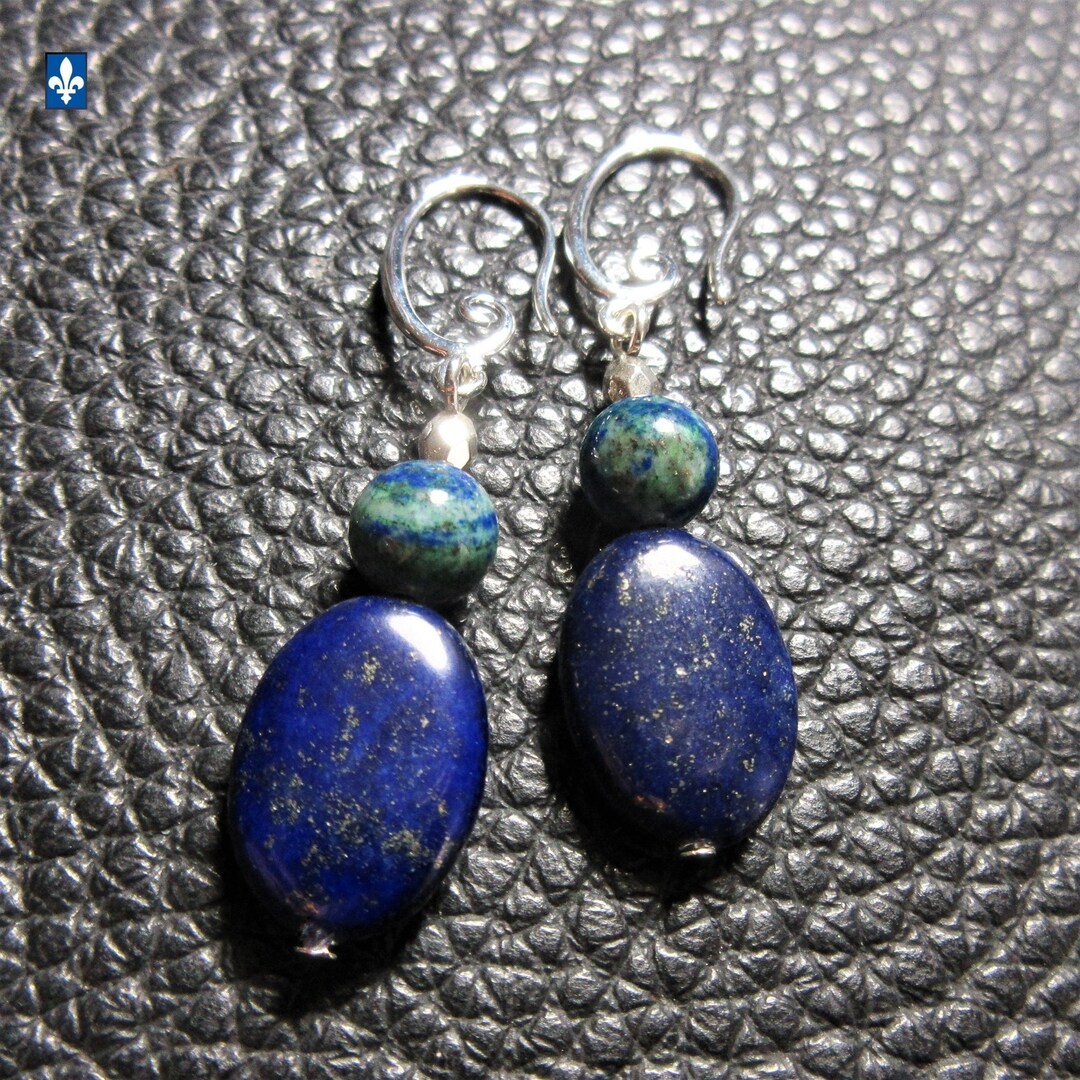 Charming Lapis Lazuli & Chrysocolla Pyrite Lapis Lazuli - Etsy