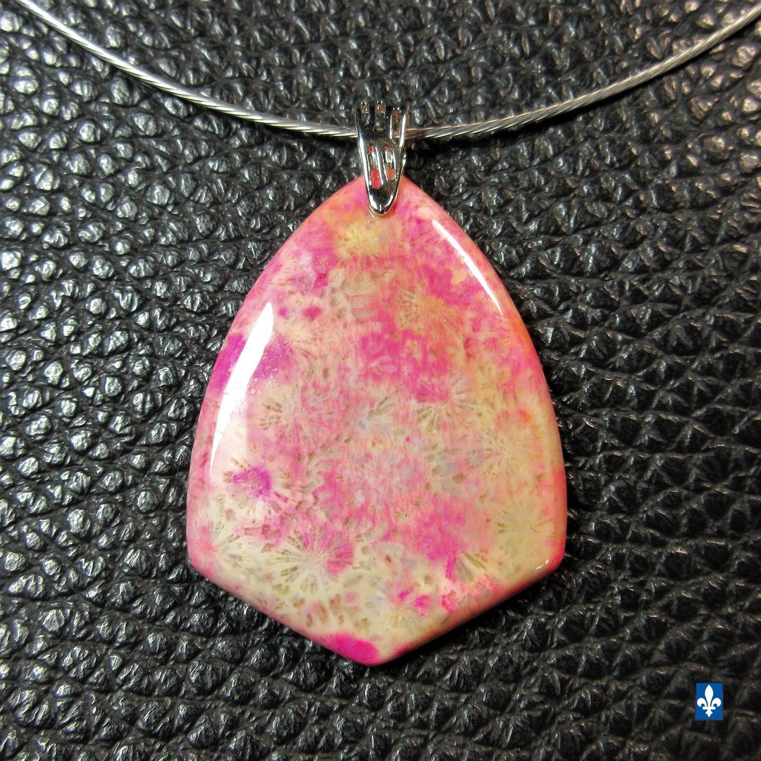 Pretty Rose Pink Tones Nipomo Fossil Agate & Plated Silver - Etsy