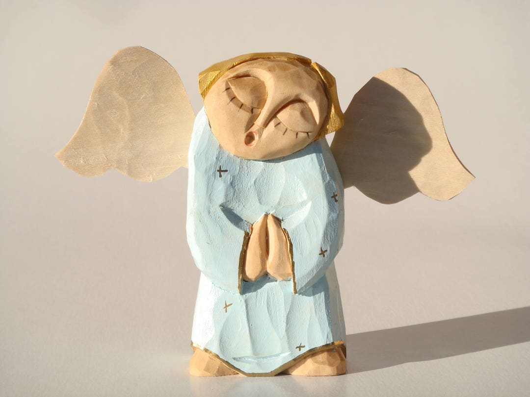 ANGEL SINGING Handcrafted Wooden Sculpture - Etsy