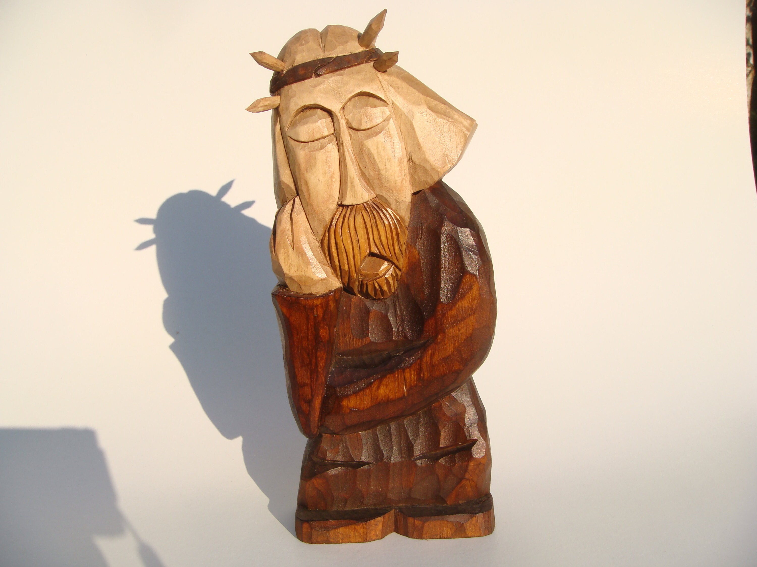 PENSIVE JESUS CHRIST Handcrafted Wooden Sculpture - Etsy
