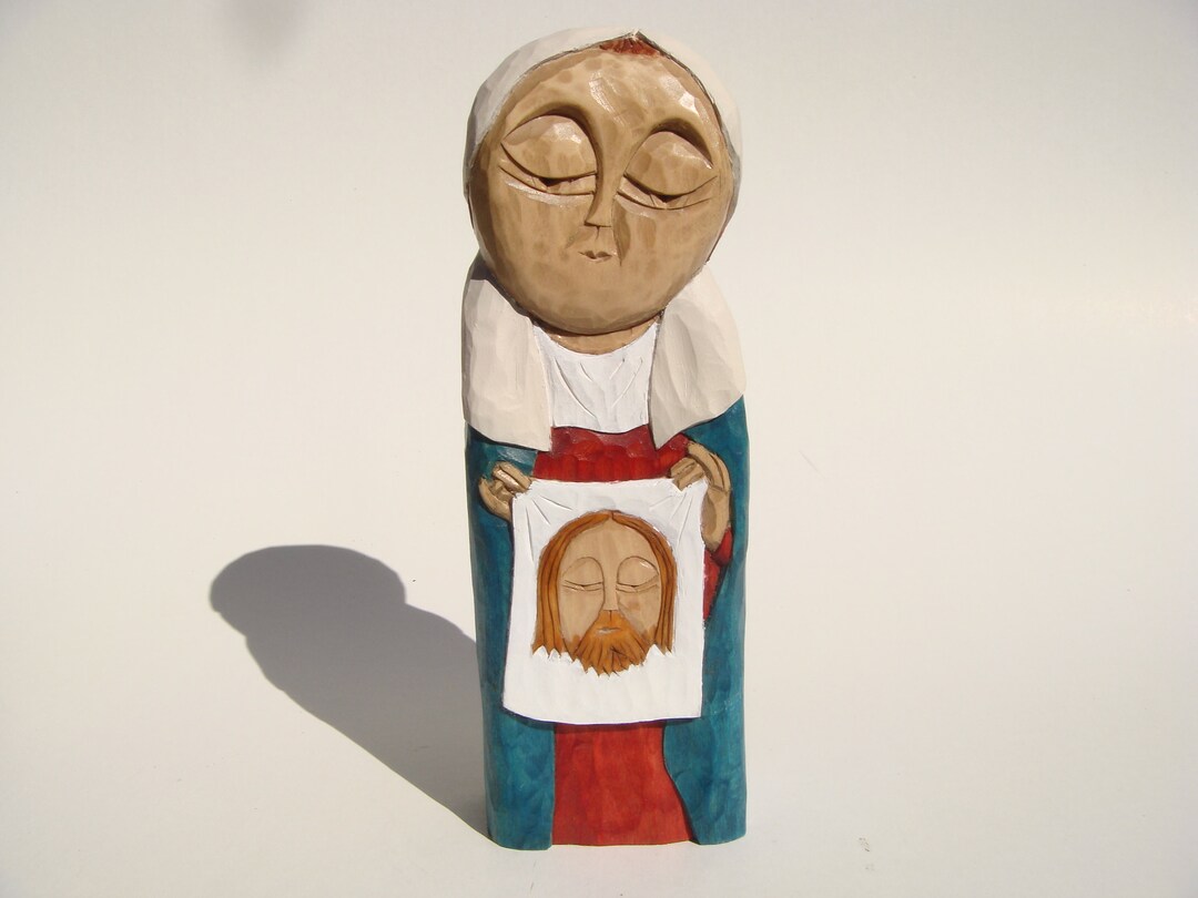 St. Veronica Wiped the Face of Jesus Carrying the Cross With a Cloth on ...