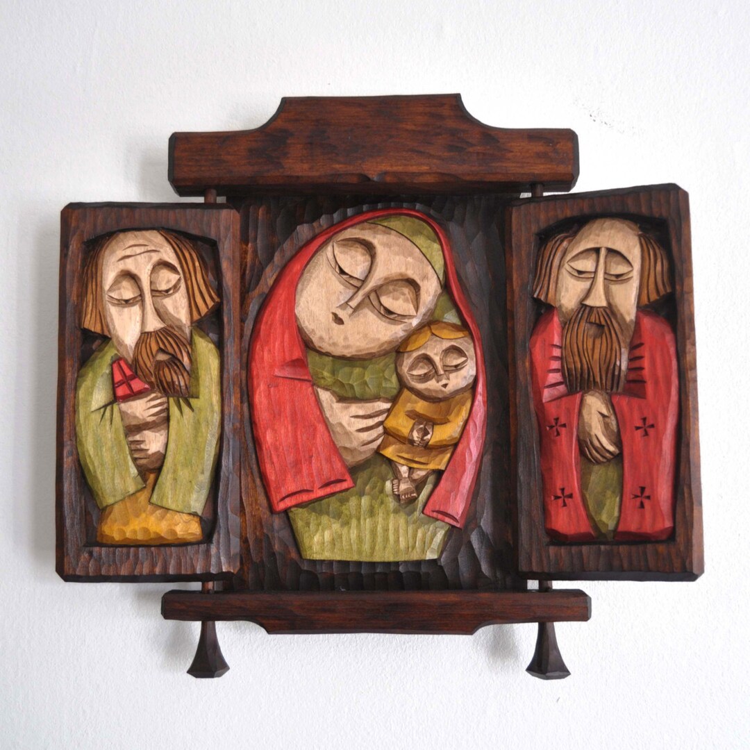 TRIPTYCH Carved Sculpture - Etsy