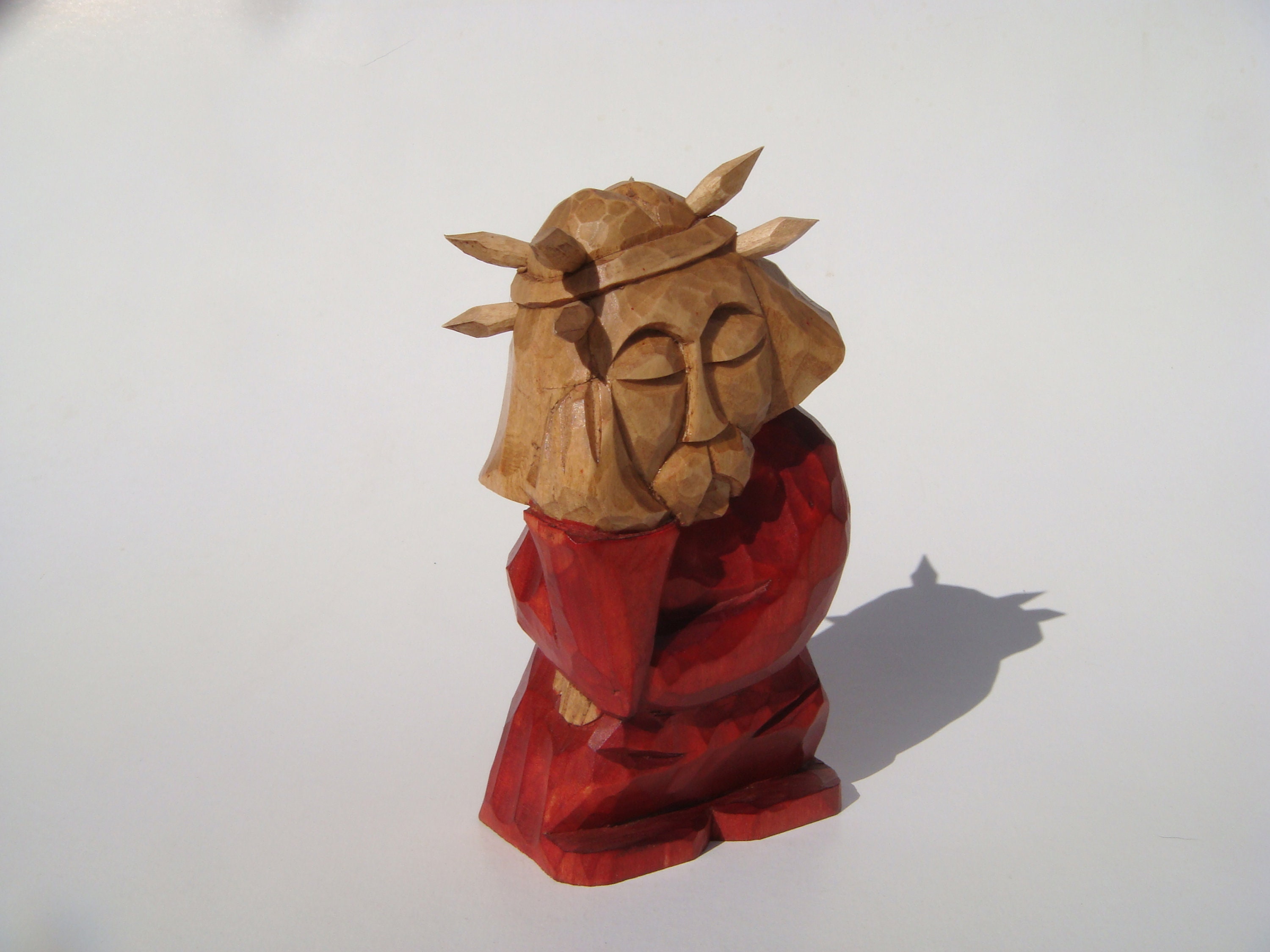 PENSIVE JESUS CHRIST Handcrafted Wooden Sculpture - Etsy Ireland