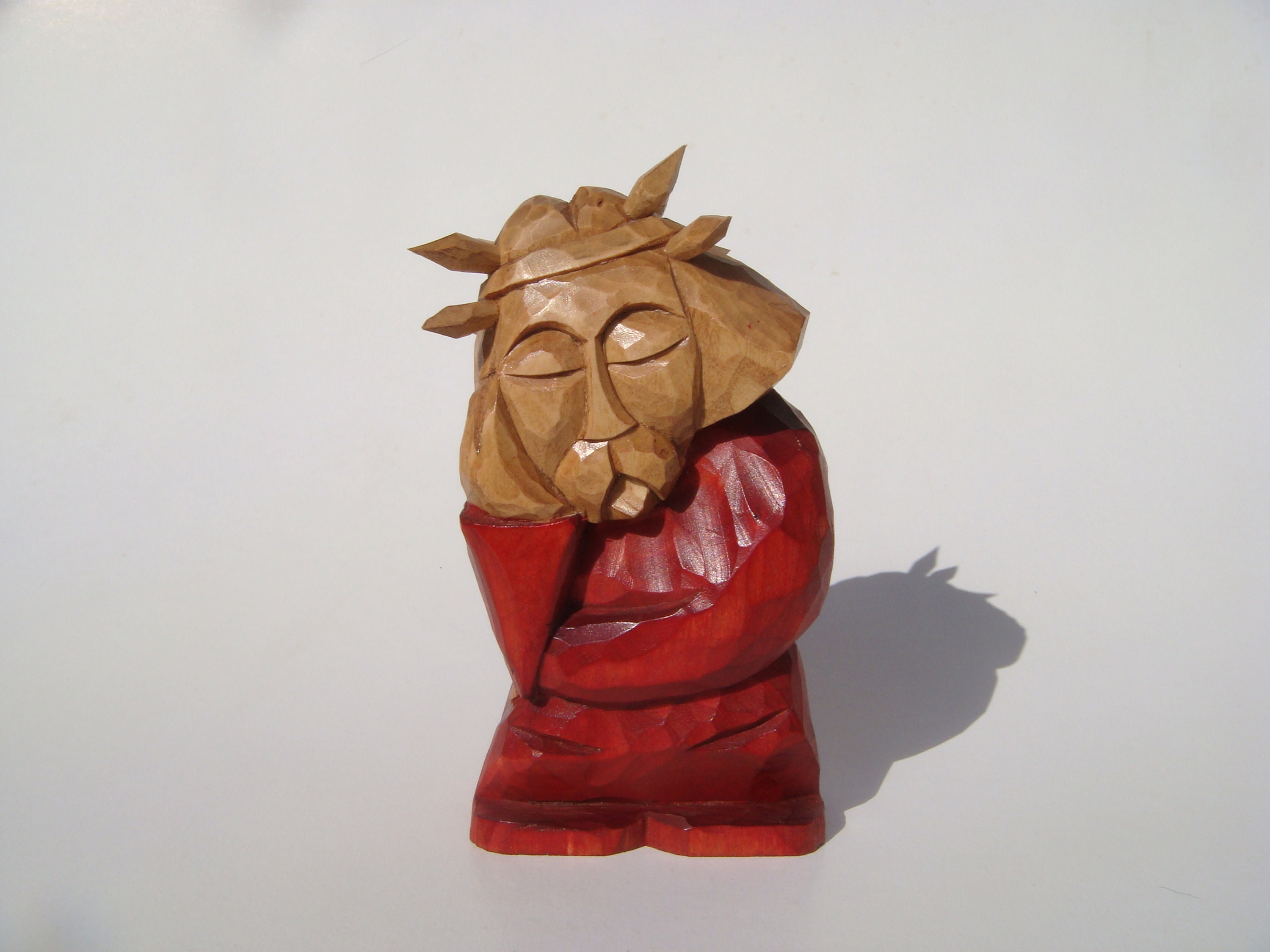 PENSIVE JESUS CHRIST Handcrafted Wooden Sculpture - Etsy Ireland