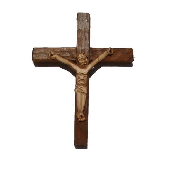 1 Cross . Jesus on the Cross. Wood Sculpture - Etsy