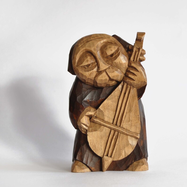 CONTRABASSIST Handcrafted Wooden Sculpture | Etsy