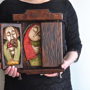 TRIPTYCH Carved Sculpture - Etsy