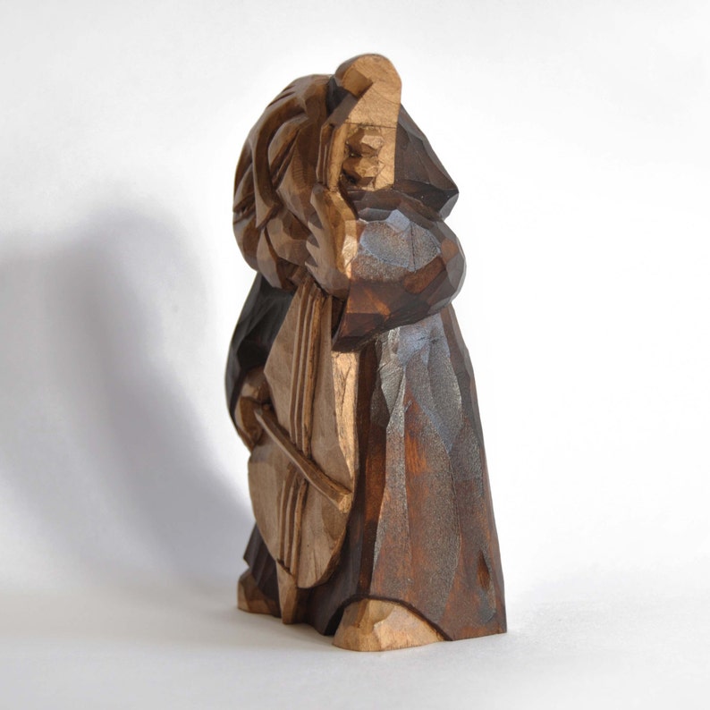 CONTRABASSIST Handcrafted Wooden Sculpture | Etsy