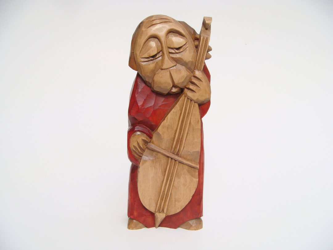 CONTRABASSIST Handcrafted Wooden Sculpture - Etsy
