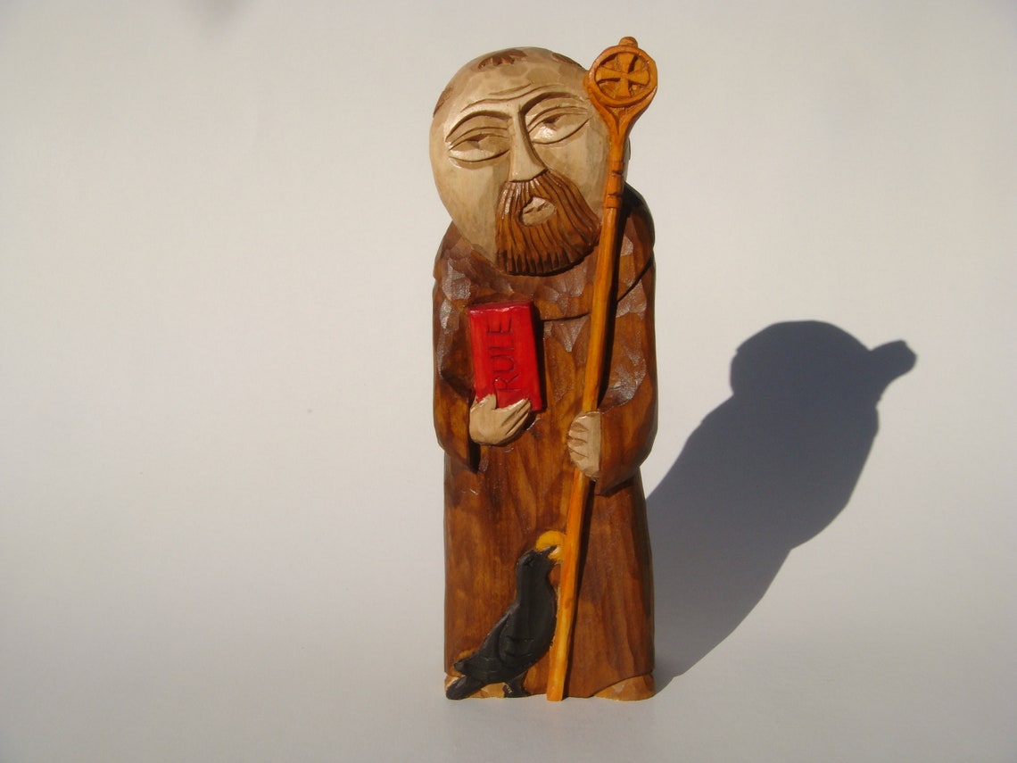 SAINT BENEDICT of Nursia With a Black Raven Abbot Patron of | Etsy