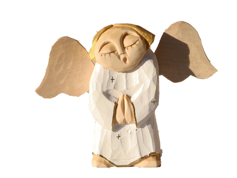 ANGEL SINGING Handcrafted Wooden Sculpture - Etsy