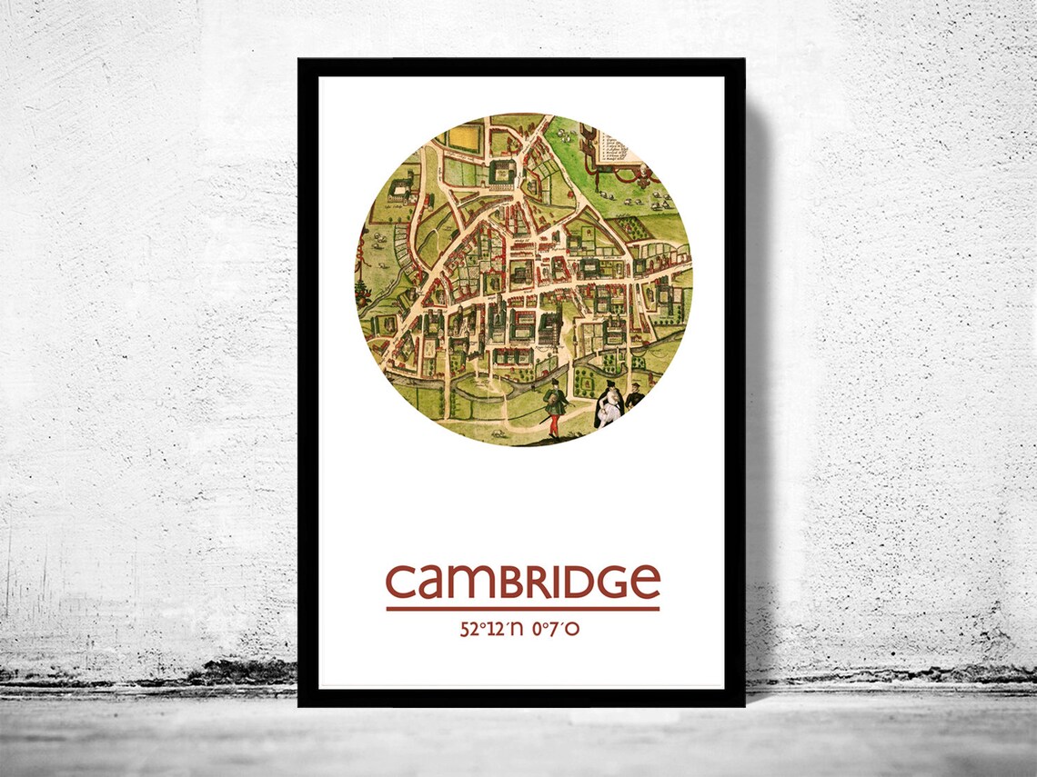 CAMBRIDGE - City Poster - City Map Poster Print | Vintage Poster Wall ...