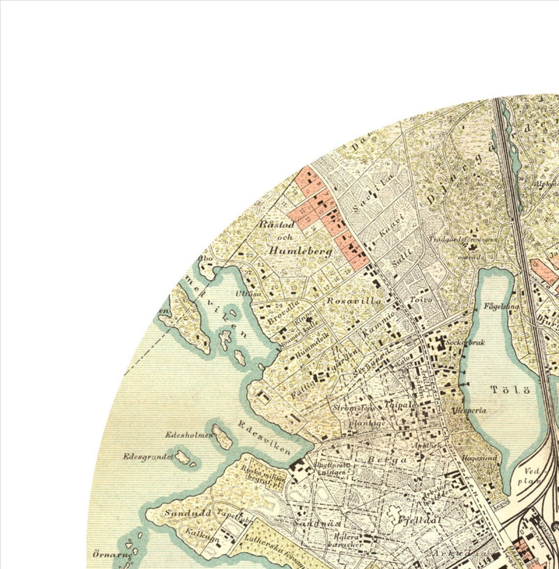 HELSINKI City Poster City Map Poster Print Vintage - Etsy